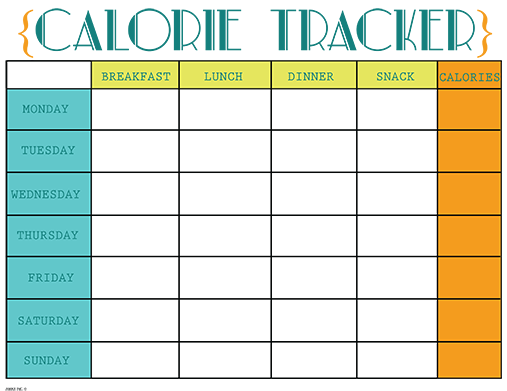 Printable Calorie Counter Chart Shop Fresh