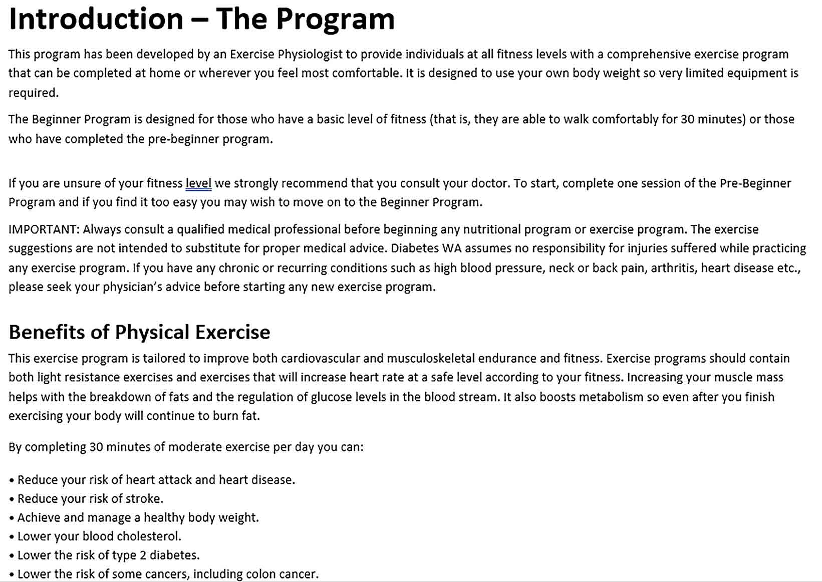 30 Day Workout Plan To Lose Weight Templates Shop Fresh