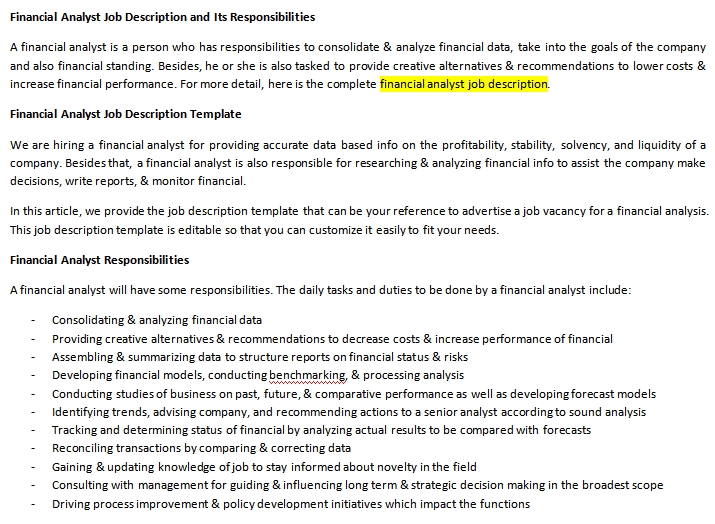 Financial Analyst Job Description And Its Responsibilities Shop Fresh Financial Analyst Job Description And Its Responsibilities Shop Fresh