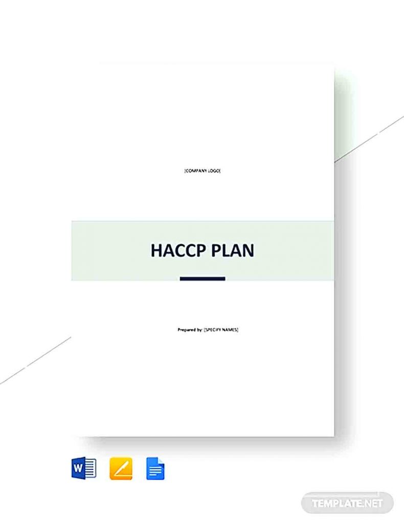 HACCP Plan Template | shop fresh