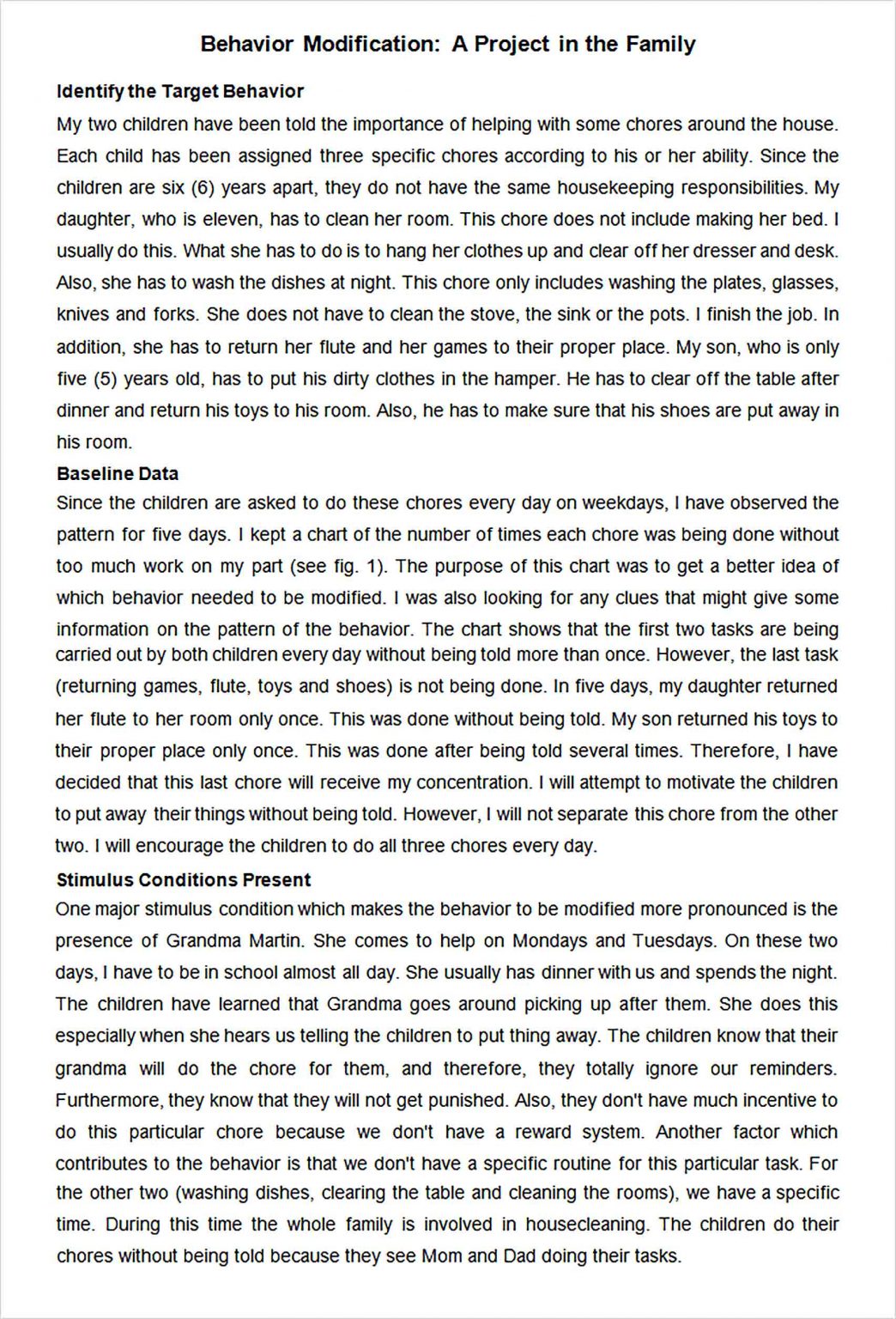 Behavior Modification Plan Template | shop fresh