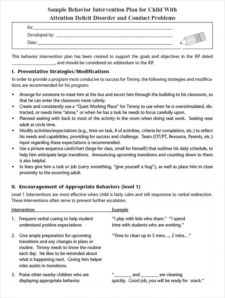Behavior Modification Plan Template | shop fresh