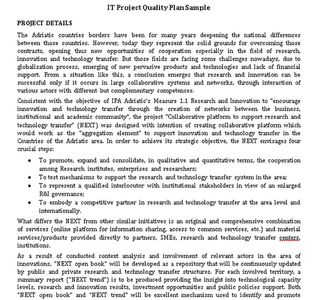 Information Technology Project Plan Template | shop fresh