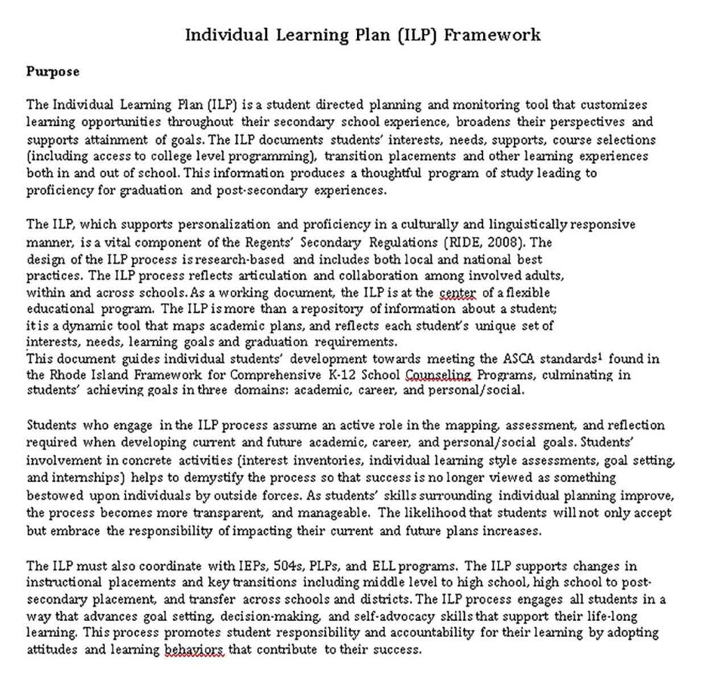 Learning Plan Template | shop fresh