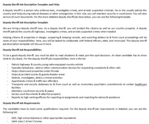 Deputy Sheriff Job Description Template and FAQs | shop fresh