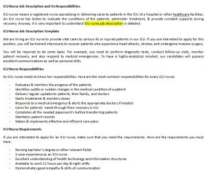 ICU Nurse Job Description and Its Responsibilities | shop fresh