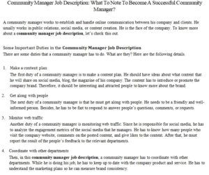 Community Manager Job Description: What To Note To Become A Successful ...